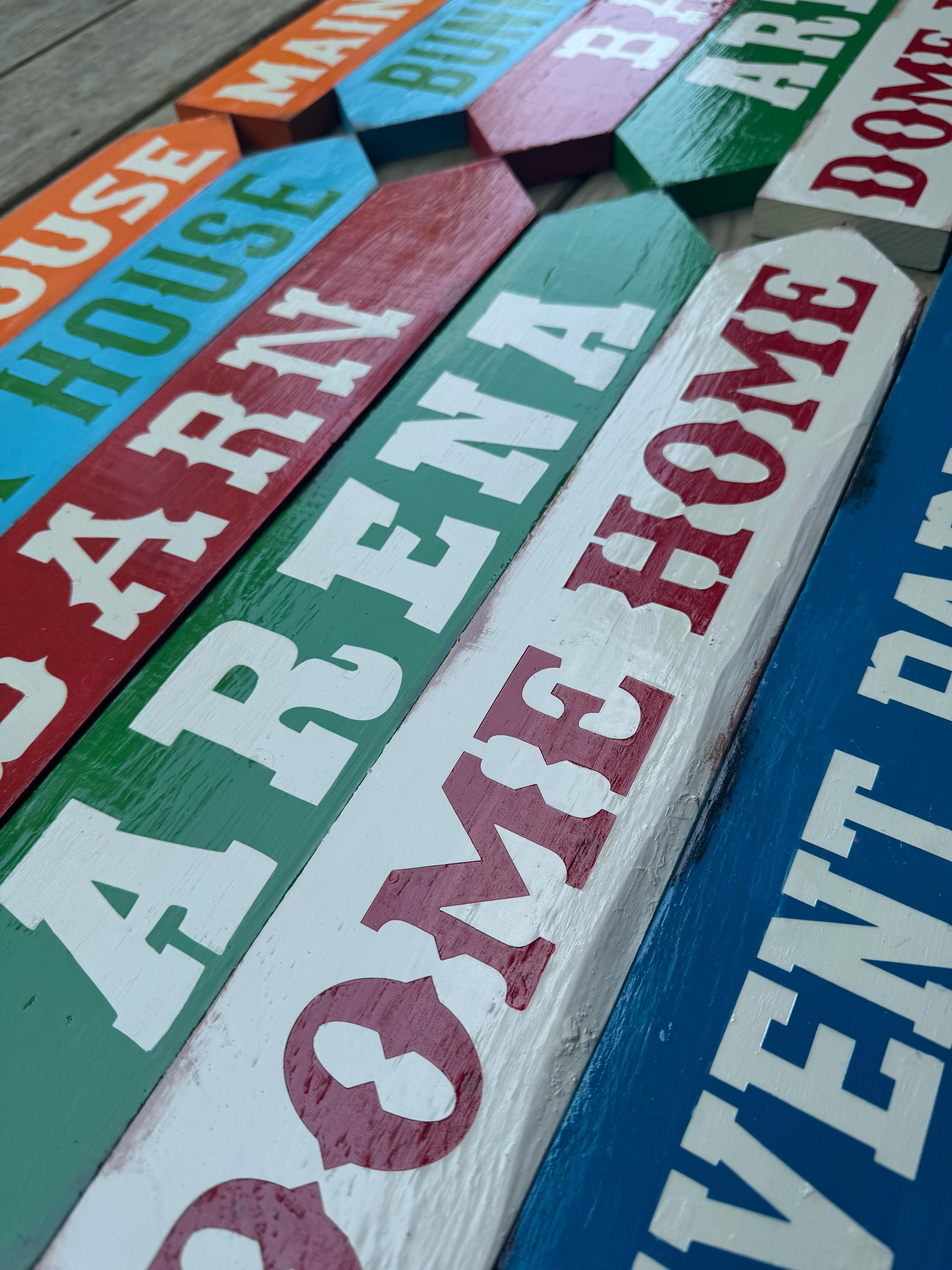 INDIVIDUAL Directional Sign, Thick Direction Sign Post, Custom Travel ...