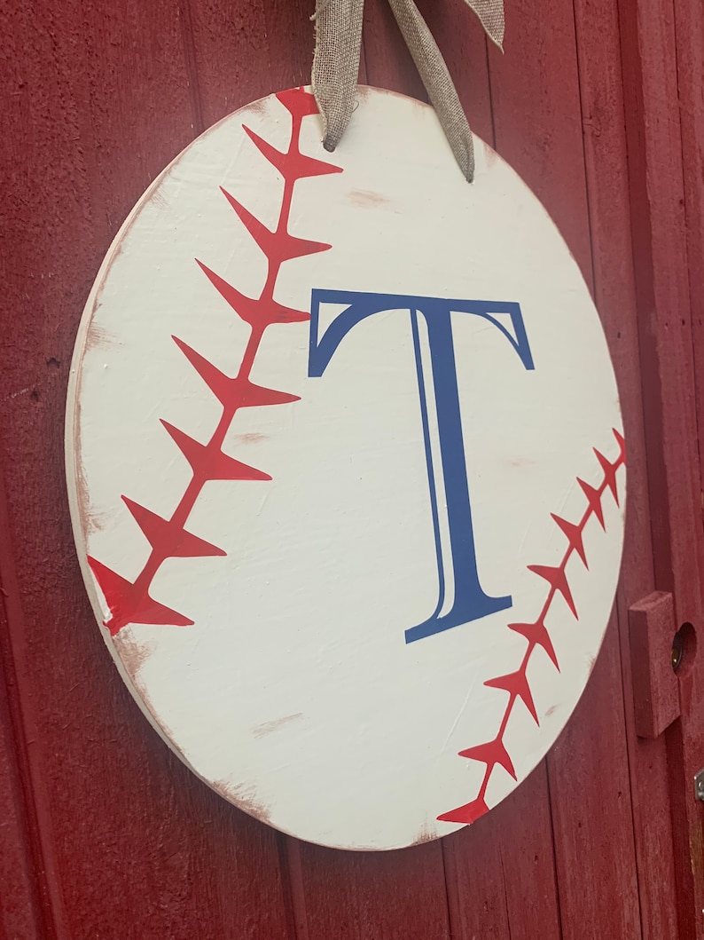 Baseball Welcome Front Door Wood Sign Baseball Coach Gift | Etsy