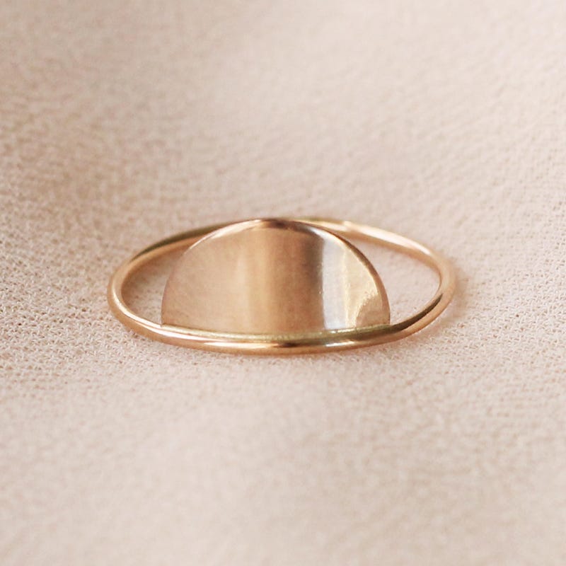Half Circle Ring - Etsy