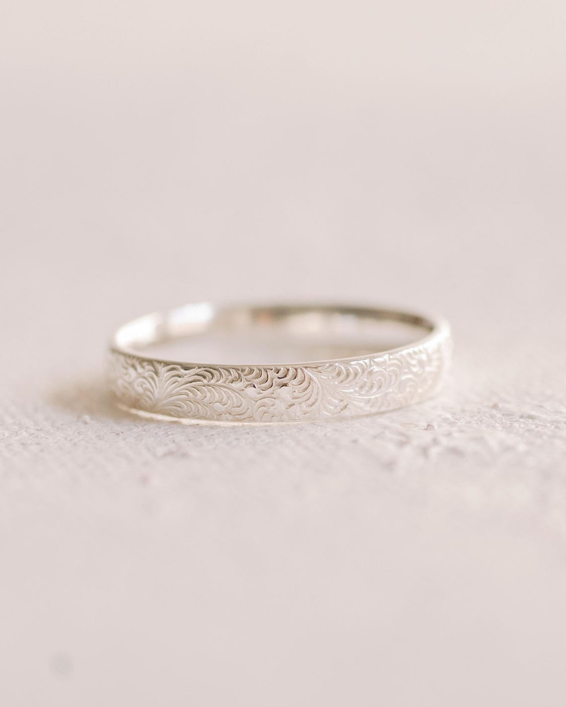 Sterling Silver Motif Swirl Pattern Ring Band R1338 - Etsy