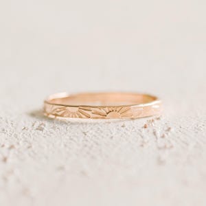 Hand Stamped Sunshine Ring, 14K Gold Filled Stacking Band, You Are My ...