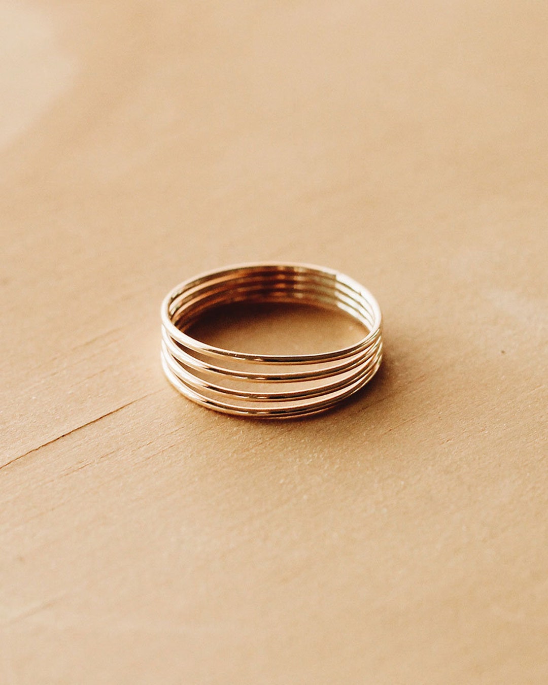 Multi Band Statement Ring, Line Ring, 12K Gold Filled, R1194 - Etsy
