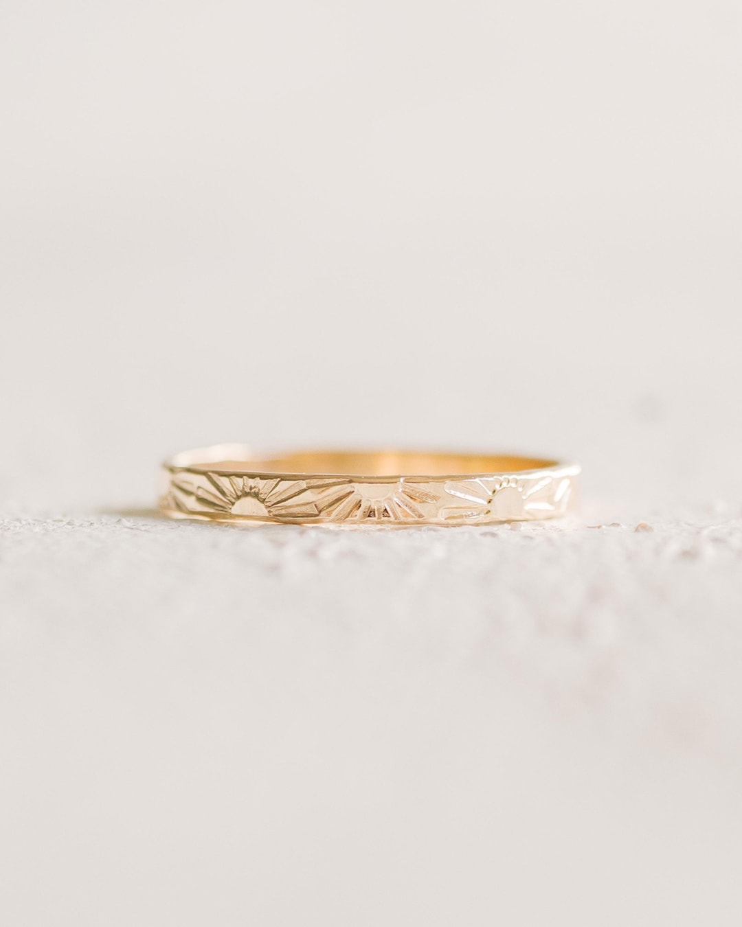 Sun Sunshine Gold Ring 2mm Band 14K Gold Filled R1275 - Etsy