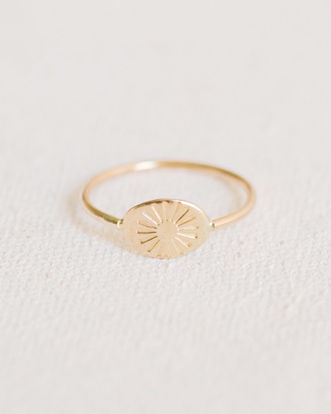 Sun Ray Ring Sunshine Oval Ring 14K Gold Filled R1402 - Etsy