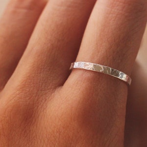 Flower Floral Stamped Ring, Flower Ring, Gold Filled, Sterling Silver ...