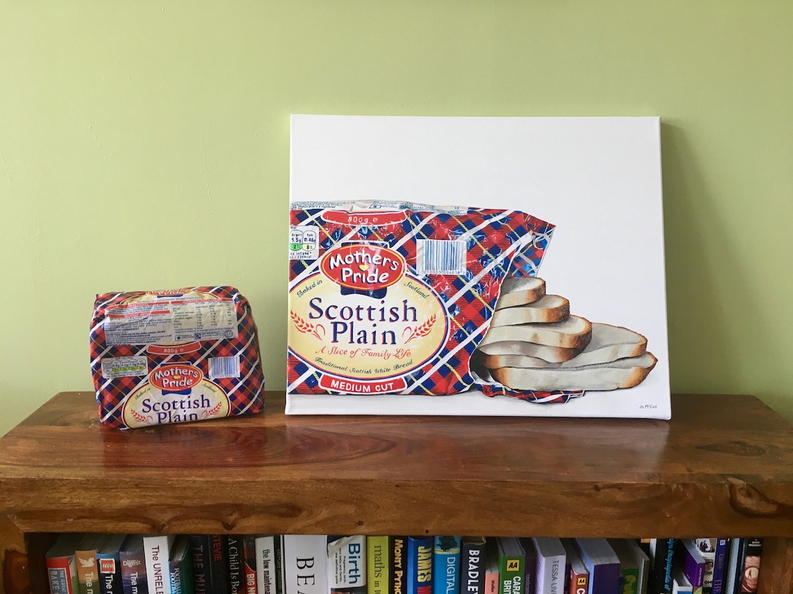 Scottish Plain Loaf Mothers Pride Painting 'pure Bread - Etsy UK