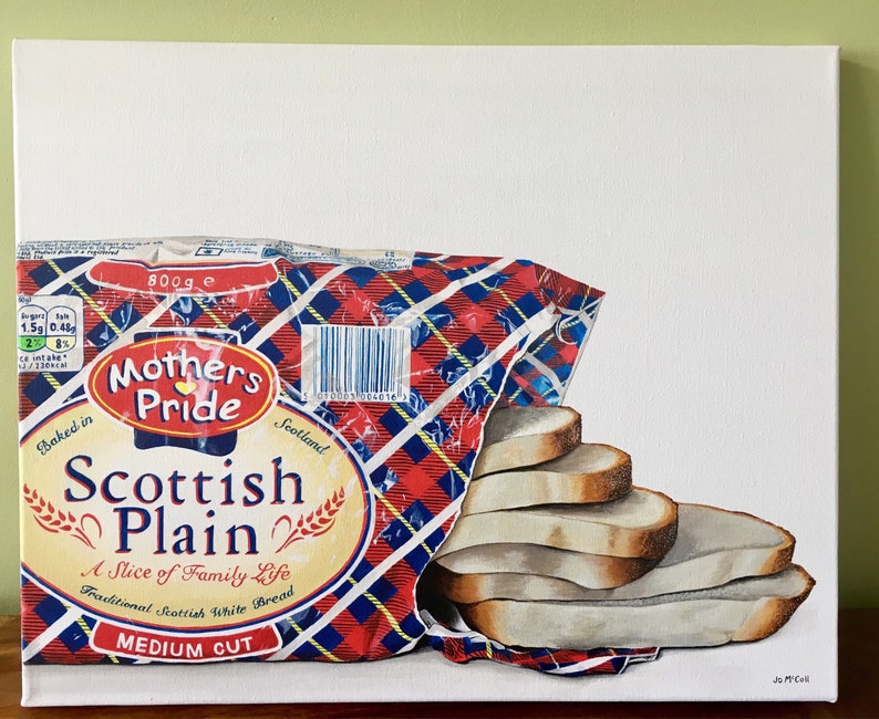 Scottish Plain Loaf Mothers Pride Painting, 'pure Bread Brilliant ...