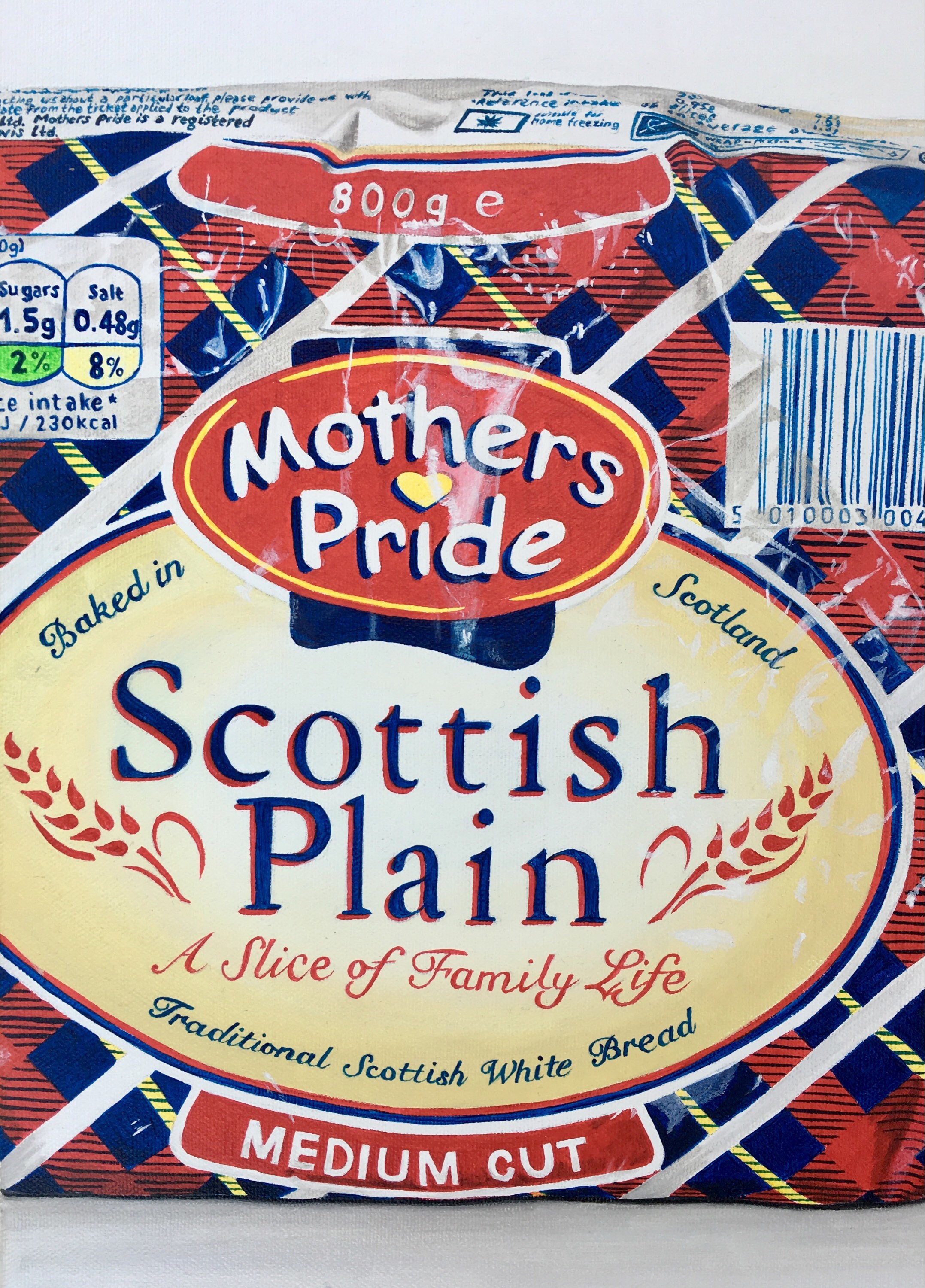 Scottish Plain Loaf Mothers Pride Painting 'pure Bread - Etsy