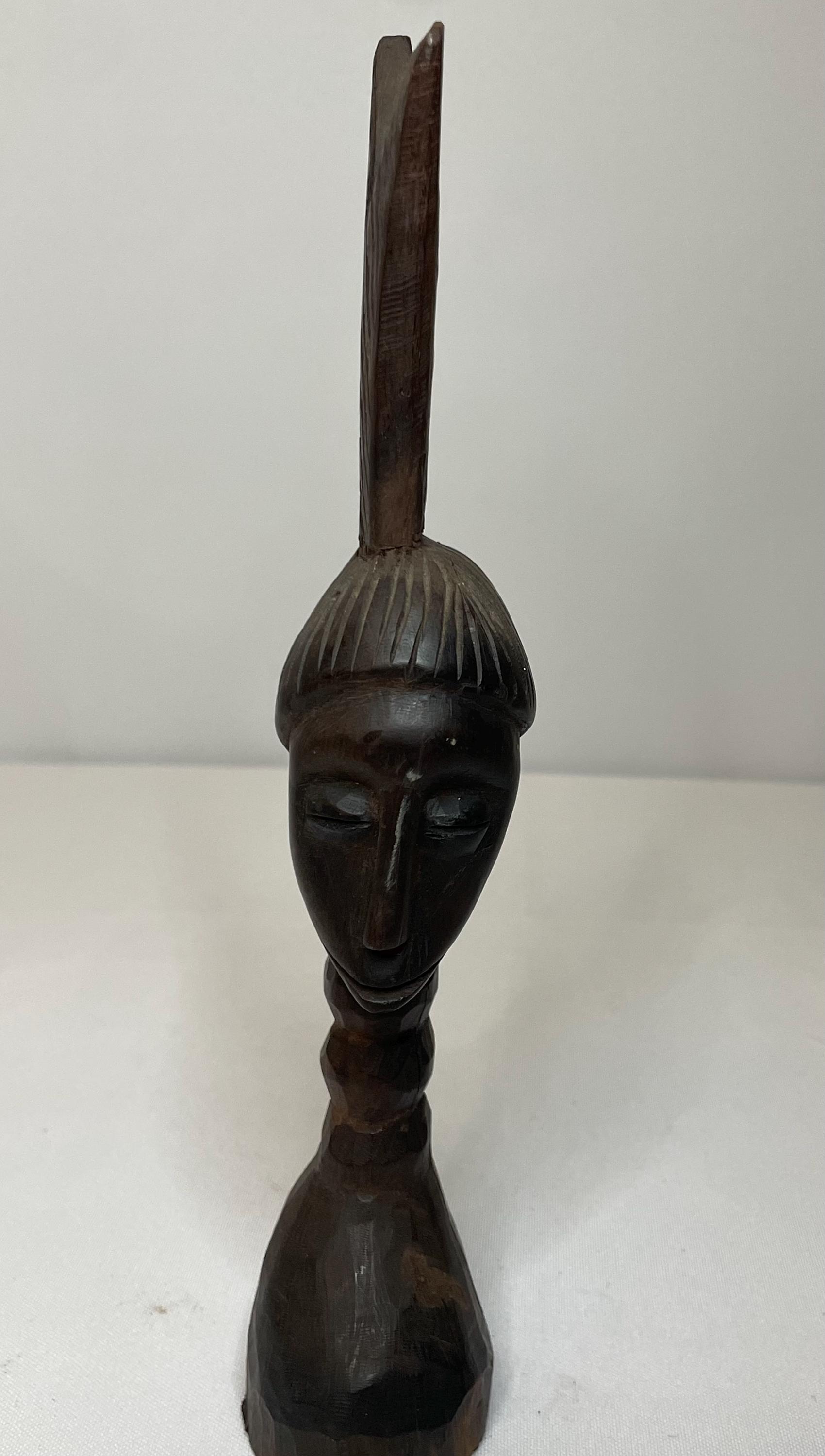 Mid 20th Century Vintage Tribal Wood Carved Figure Statue - Etsy