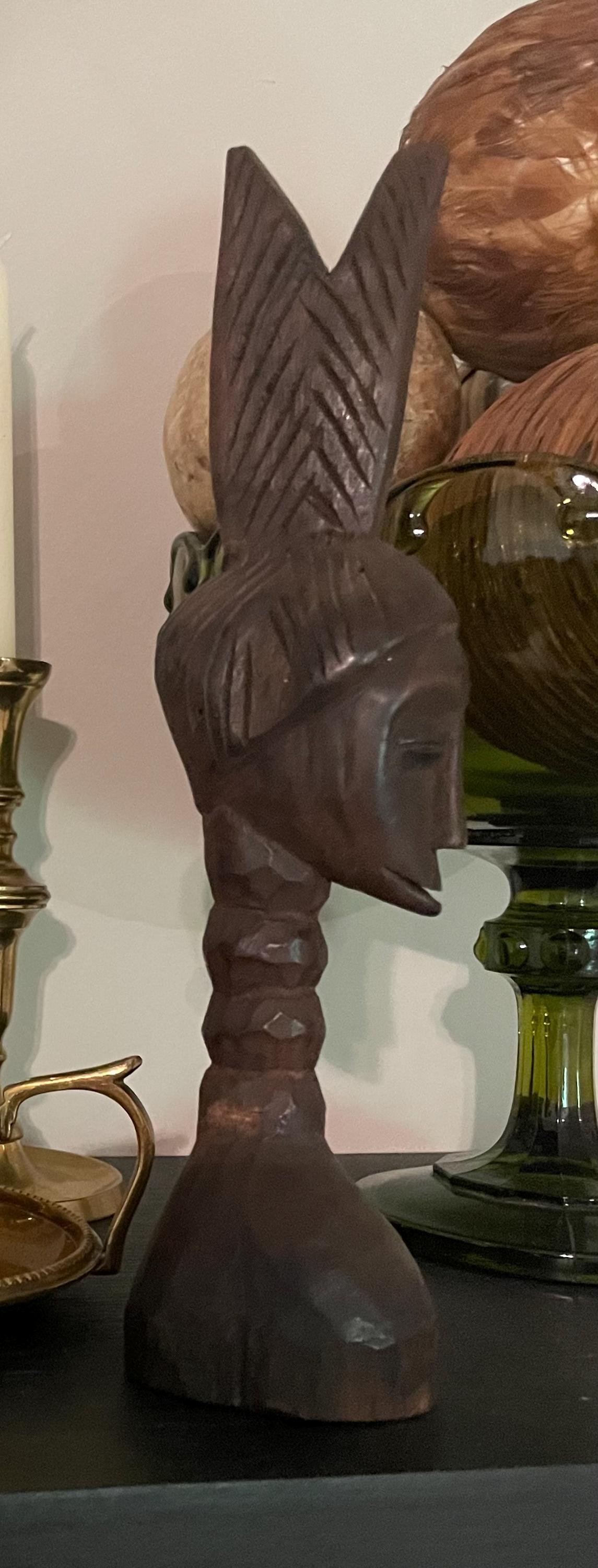 Mid 20th Century Vintage Tribal Wood Carved Figure Statue - Etsy