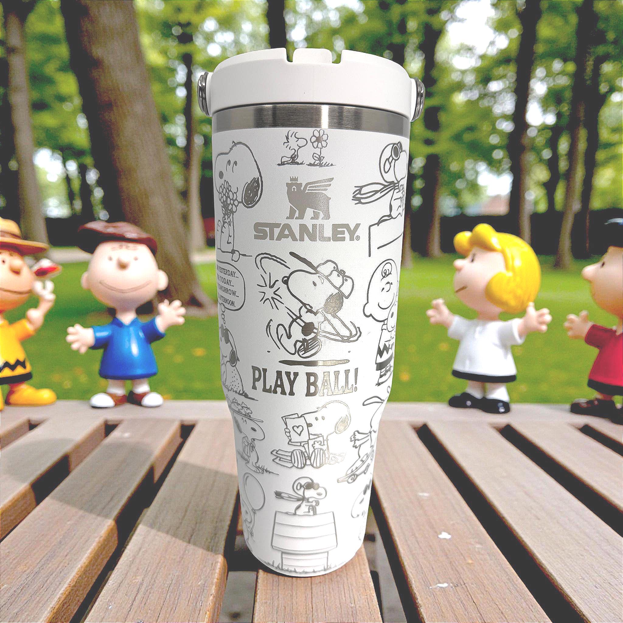 Laser Engraved Snoopy Peanuts Stanley Tumbler – Iceflow Flipstraw - Etsy