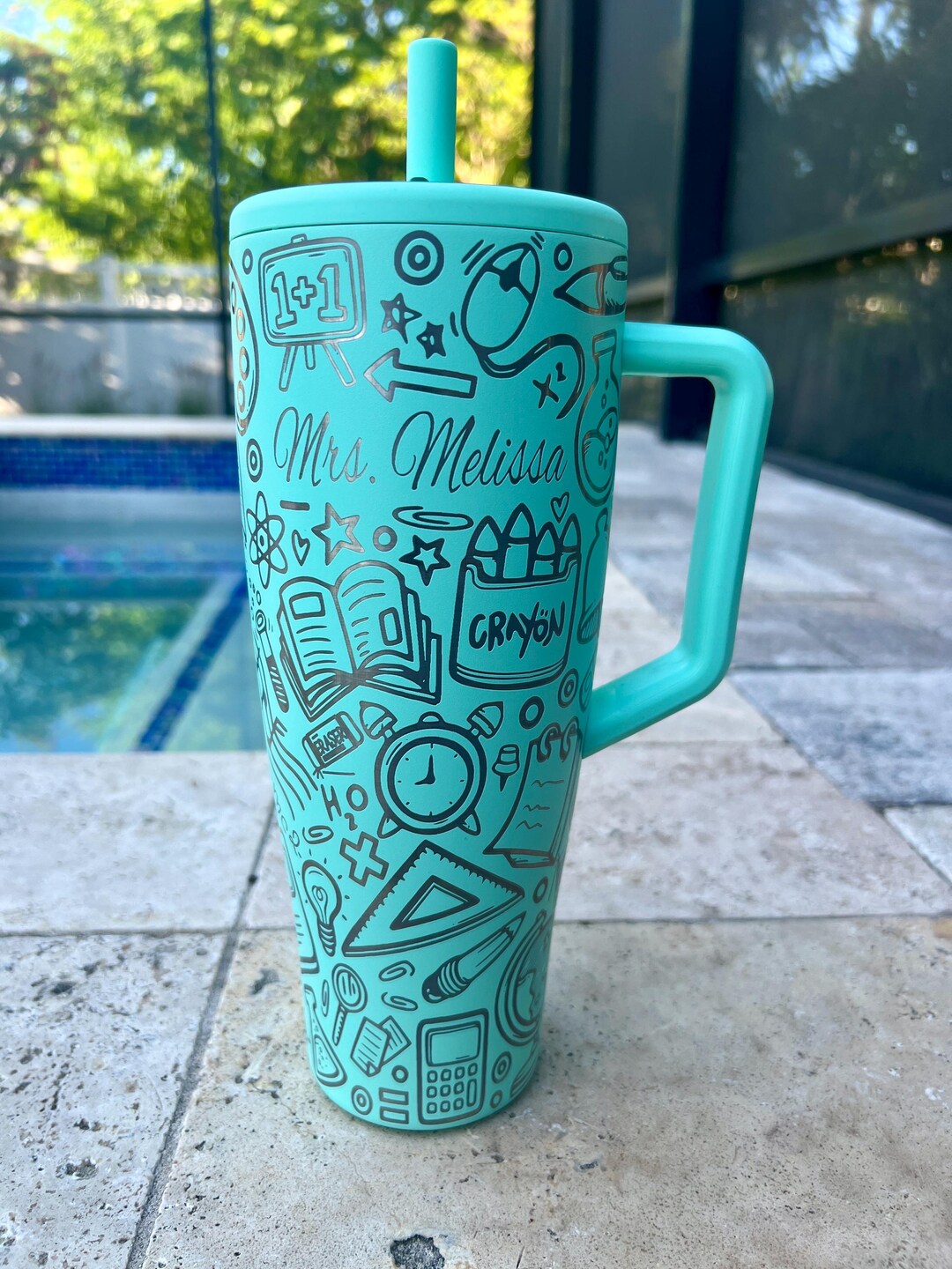 Teacher -40 OZ Brumate ERA Leakproof Tumbler/ Cup With Handle-full Wrap ...