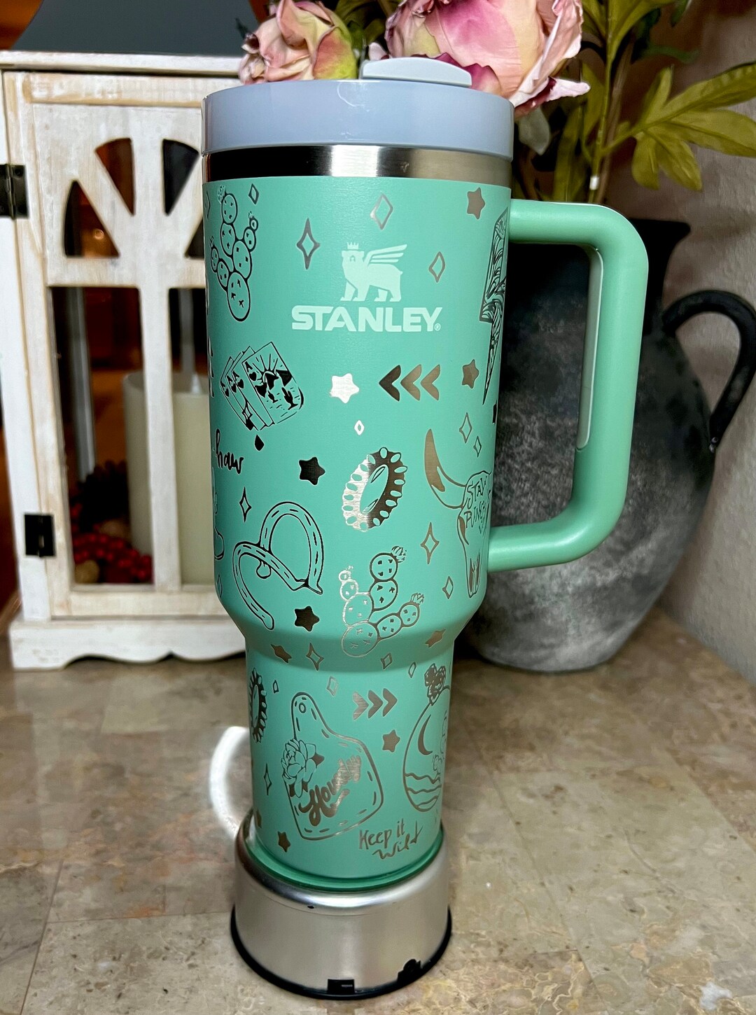 Western Mash Up Engraved Stanley Travel Quencher H2 0 Tumbler Stanley