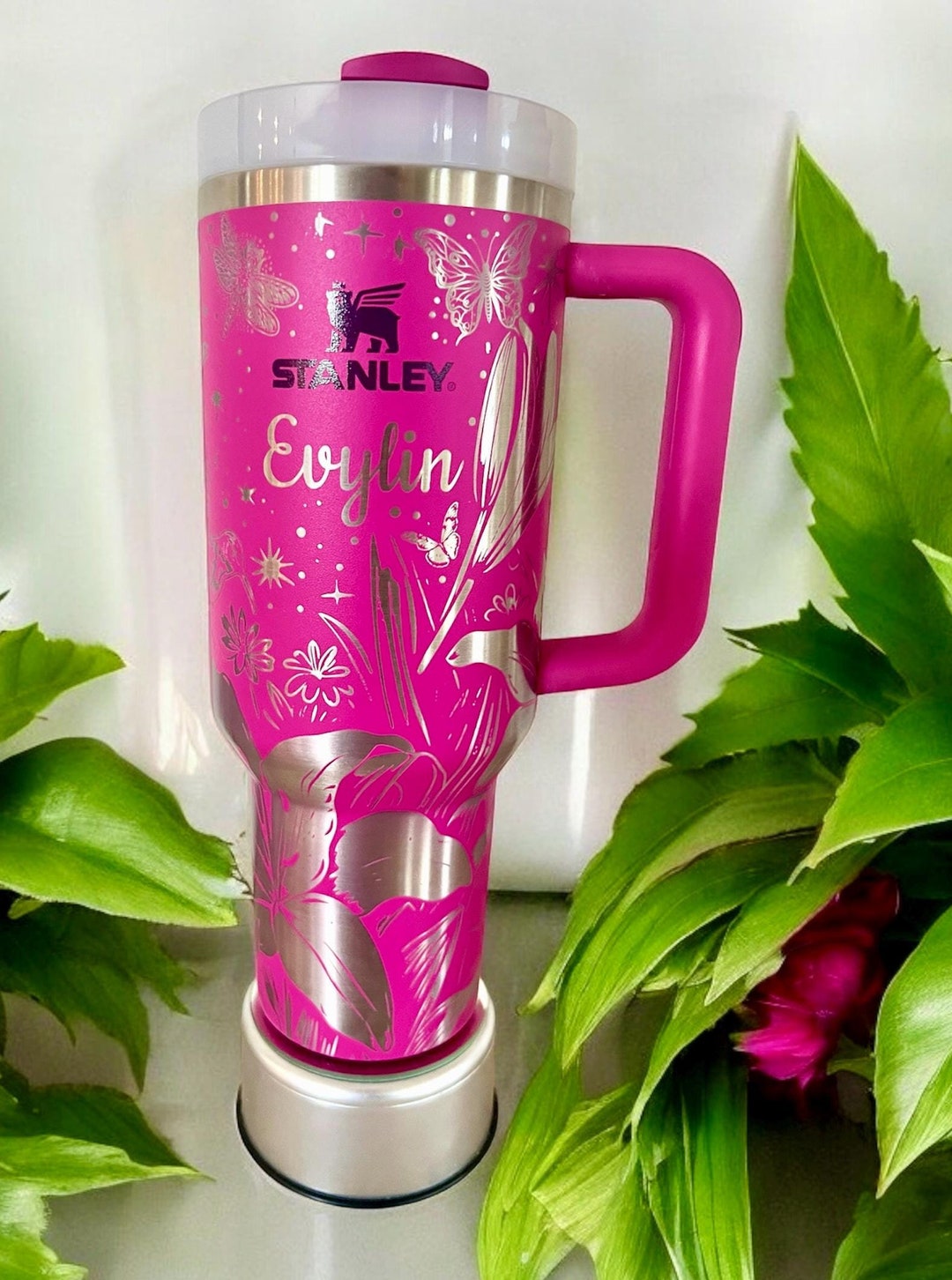 Hummingbird Dragonfly Stanley Quencher: 40 Oz Engraved Travel Tumbler ...