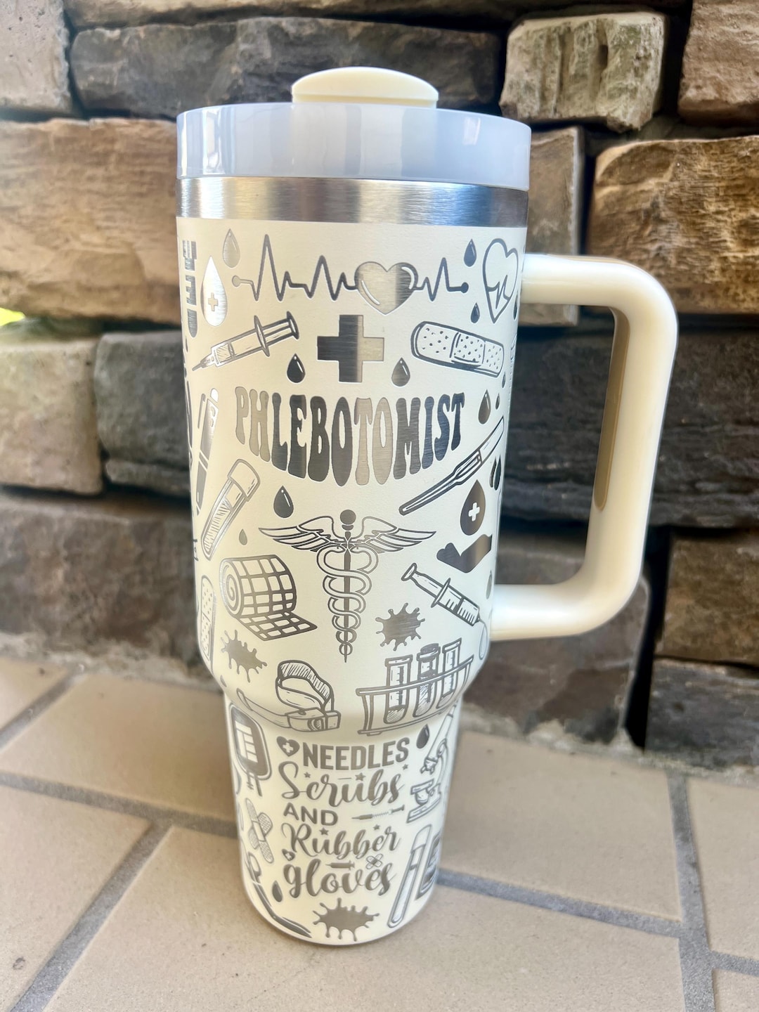 Custom 40 Oz Stanley Quencher Phlebotomist Engraved, Personalized Cup ...