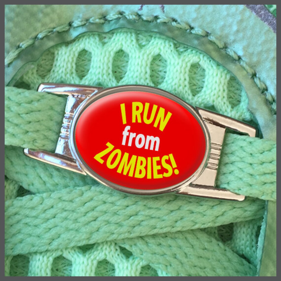 I Run From Zombies Runners Shoelace Sneaker Shoe Charm or Zipper Pull ...