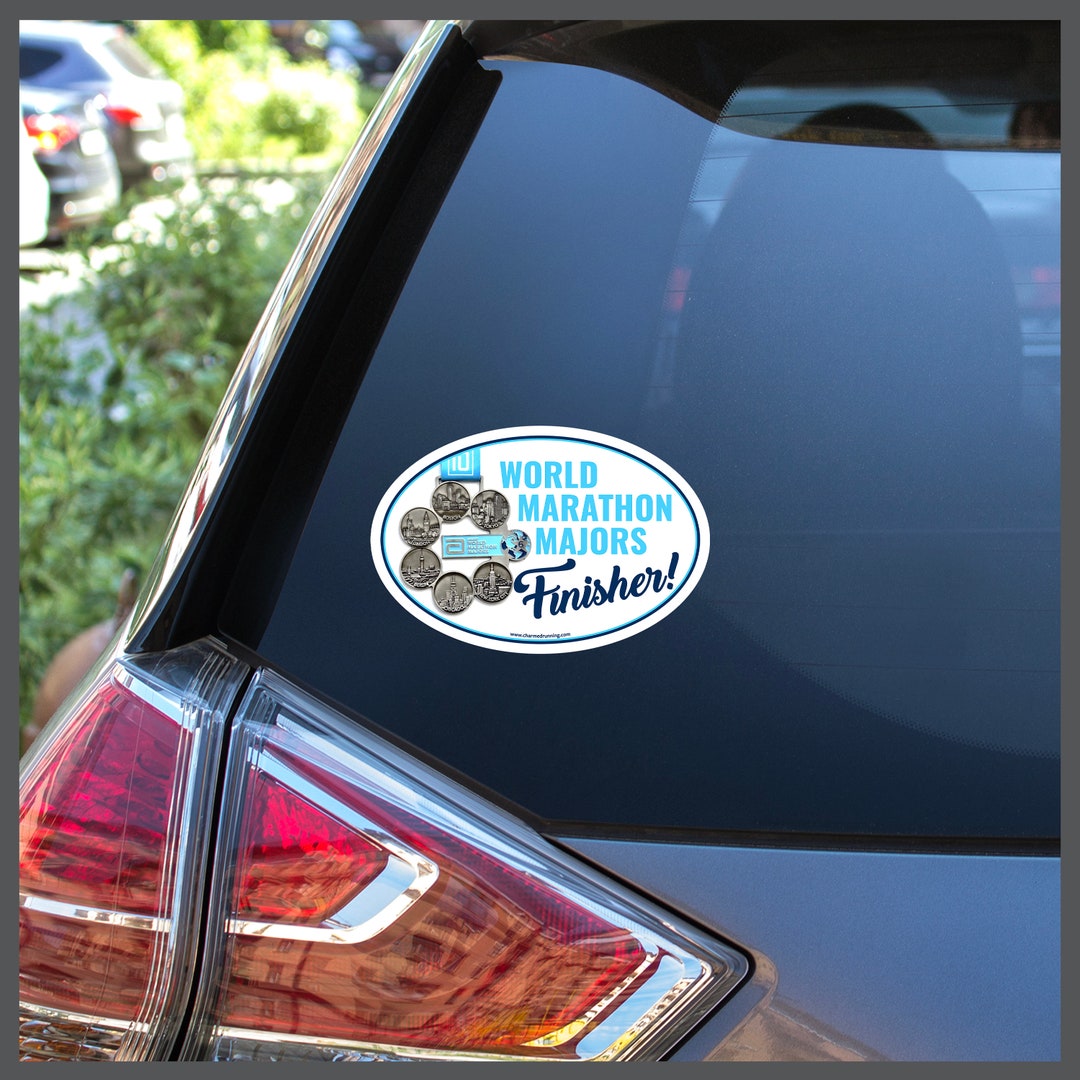 World Marathon Majors Finisher 26.2 Removable Window Bumper Sticker ...