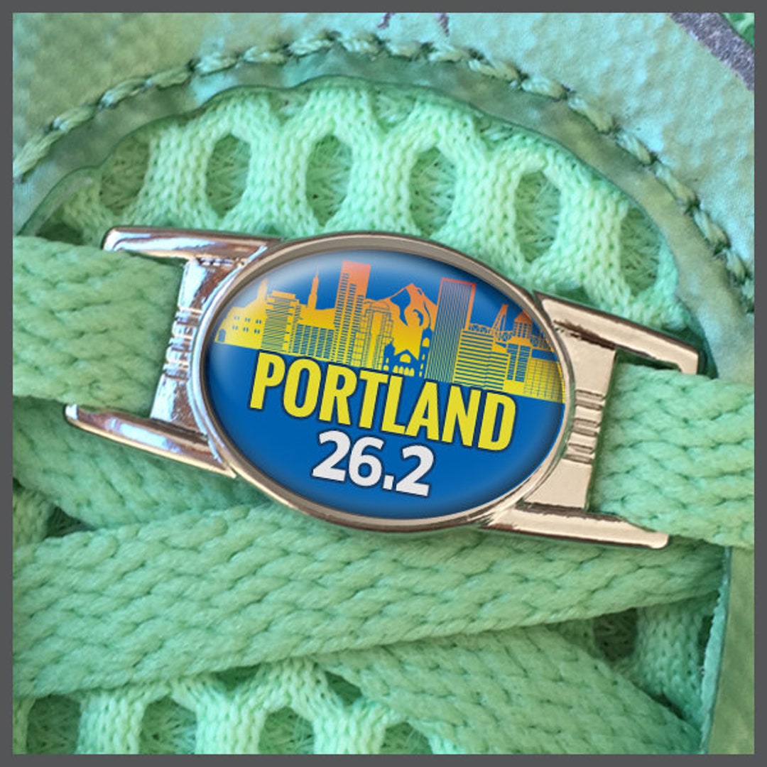 Portland Marathon 26.2 City Skyline Runners Shoelace Sneaker Shoe Charm ...