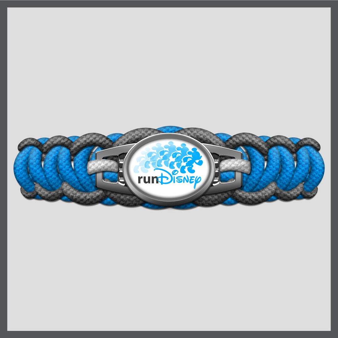 Run Disney #rundisney Running Mickey Mouse in Blue on White Slim Line ...