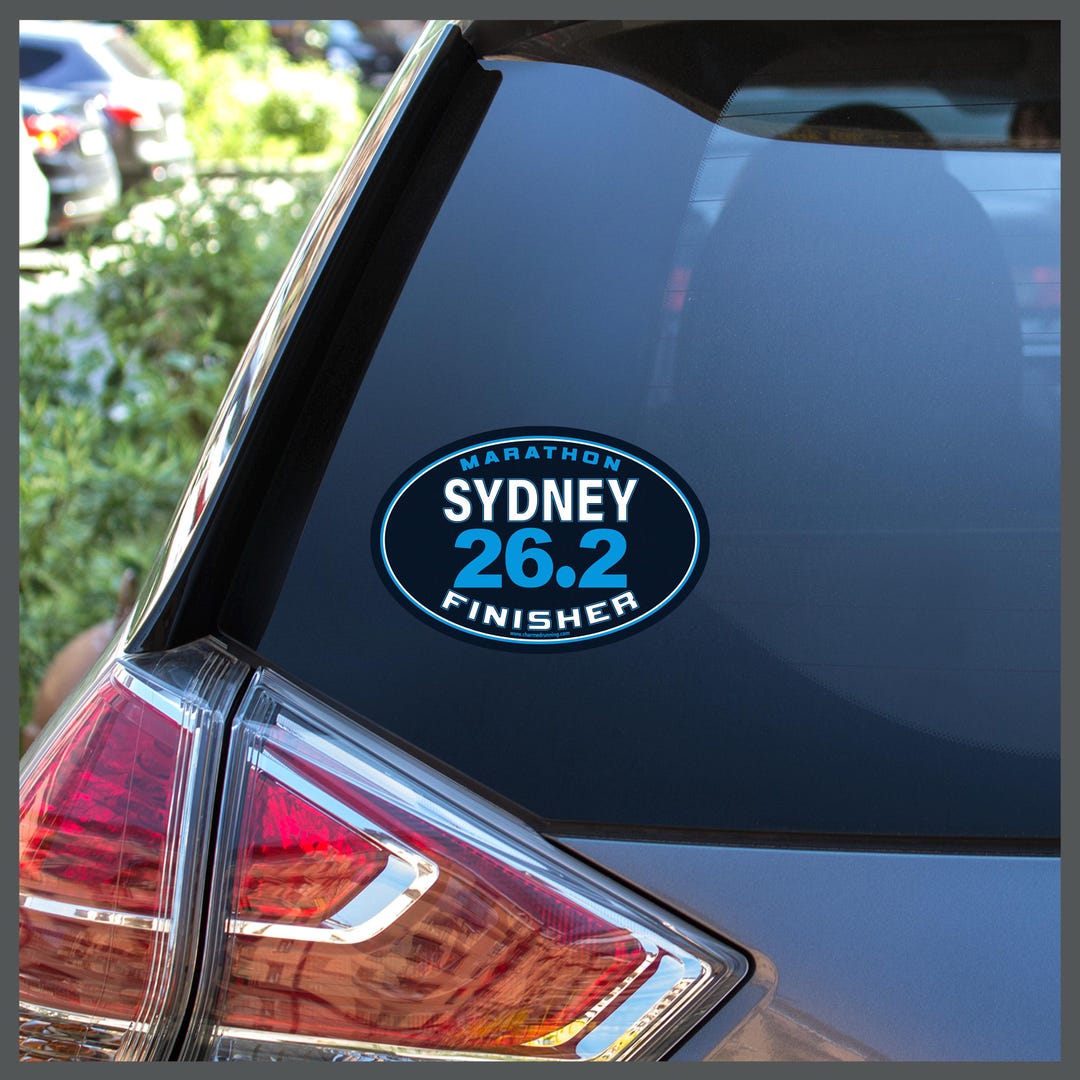 Sydney Australia Marathon 26.2 Finisher Removable Window Bumper Sticker ...