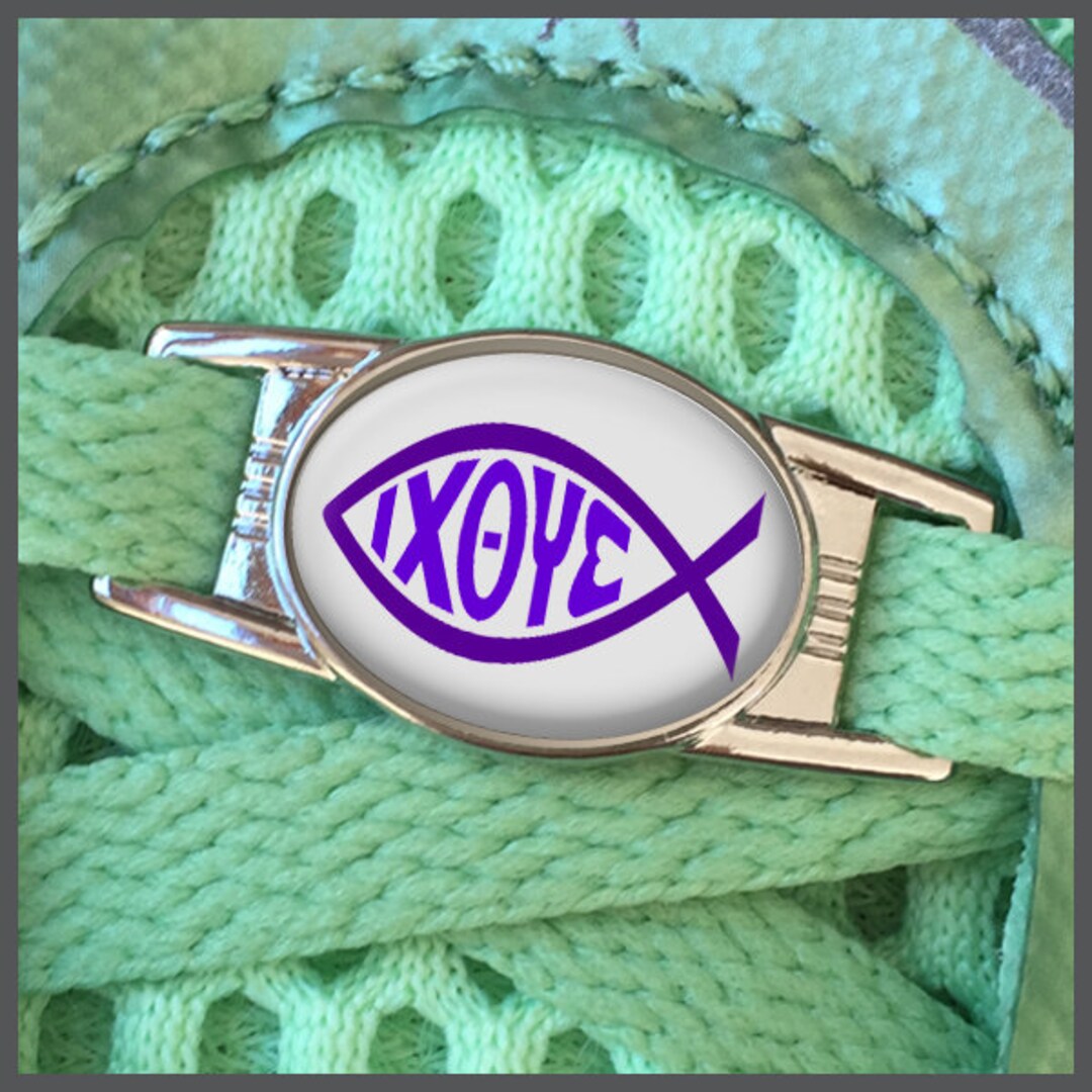 IXOYE Fish Jesus Fish Christ Religious Christian Runners Shoelace ...