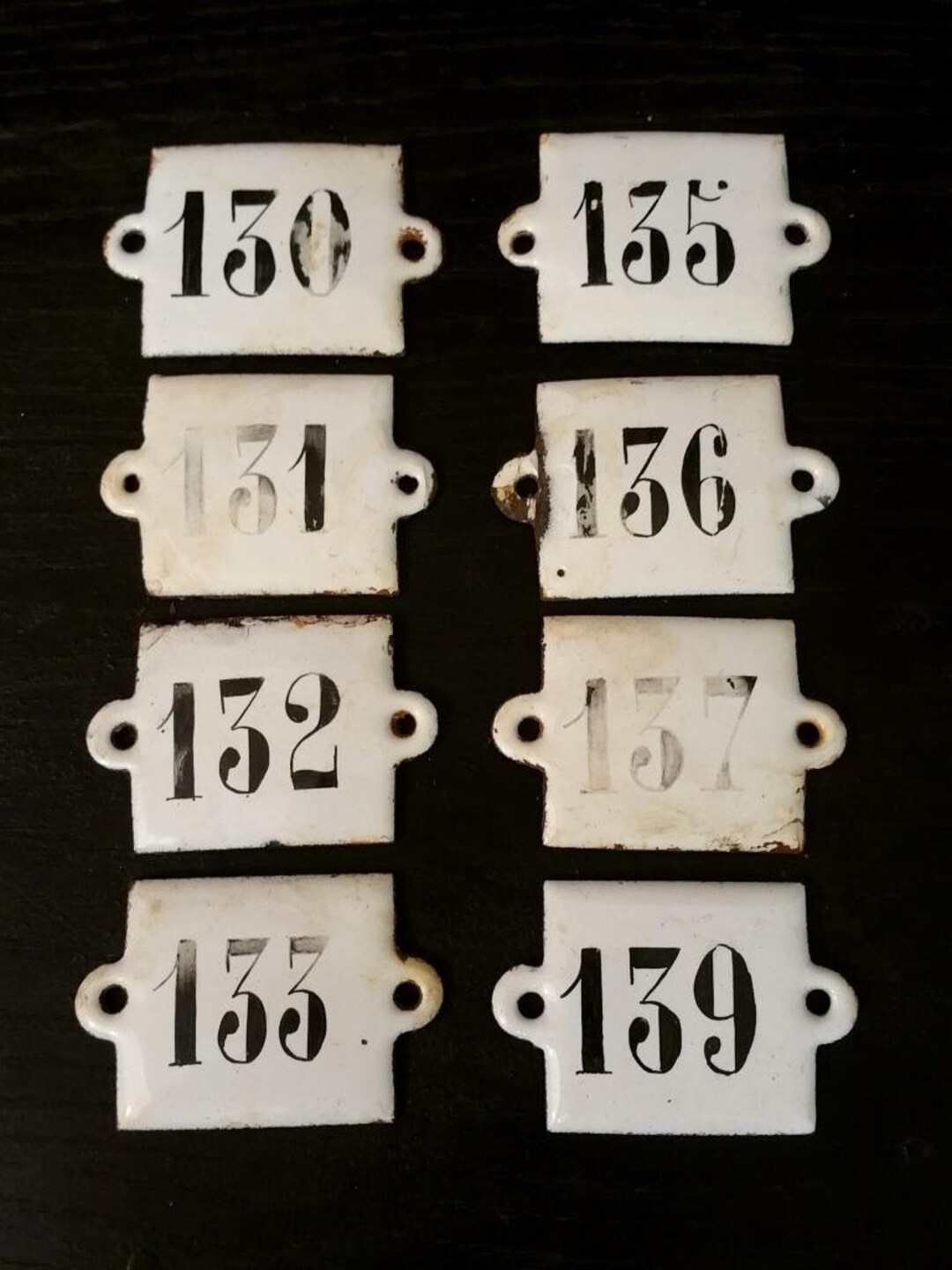 Old Enameled Number Plates - Etsy
