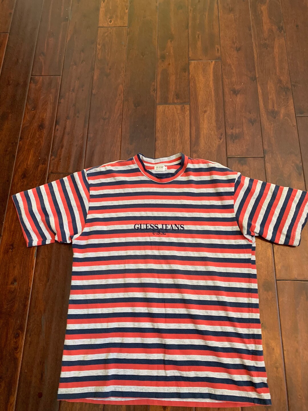 Vintage Guess 3-color Striped Shirt EXTREMELY RARE - Etsy