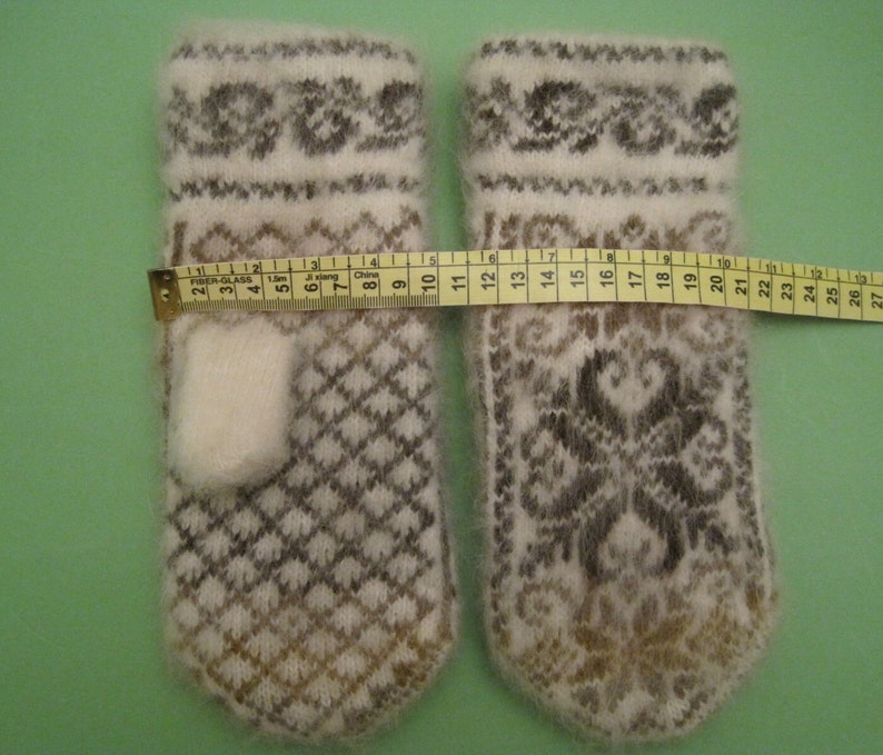 Traditional Selbu Norway Rose 3 Color Ornament Nordic Mittens Knit and ...