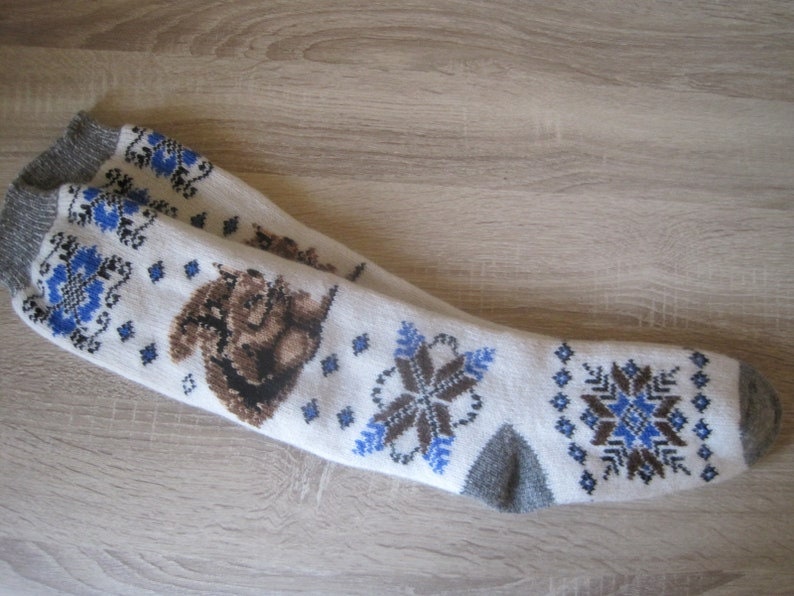 Several Variants Women Knit Felt Knee Socks Knit Beautiful Pattern ...