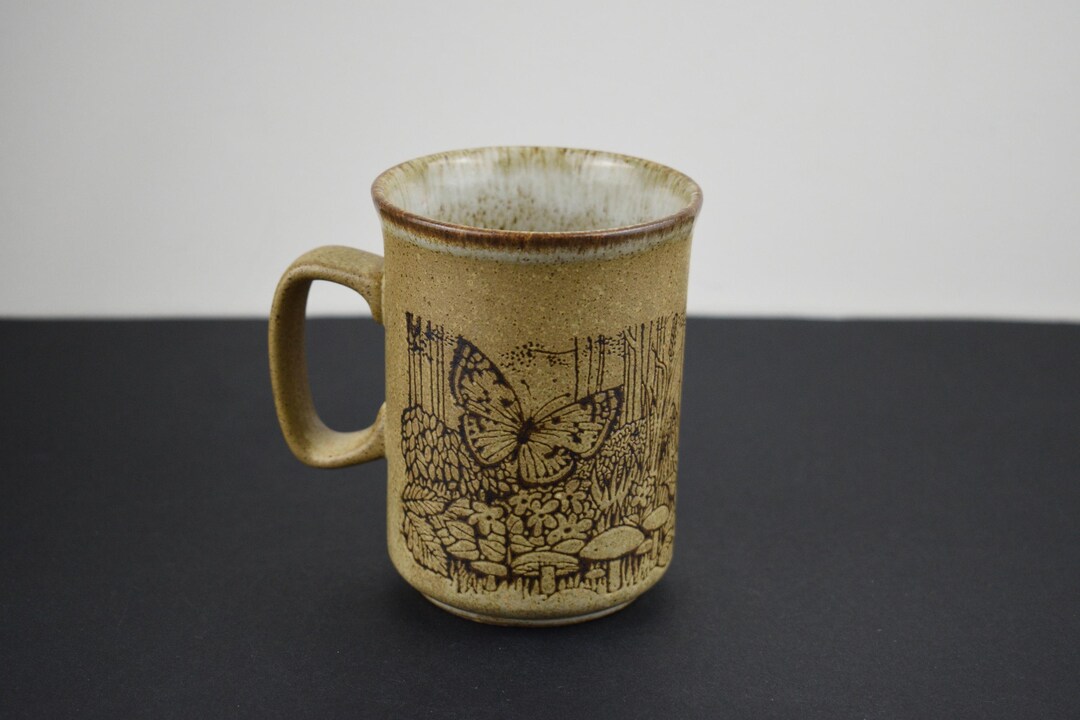 Vintage Dunoon Butterfly Toadstools Field Mouse Mug - Made in Scotland ...