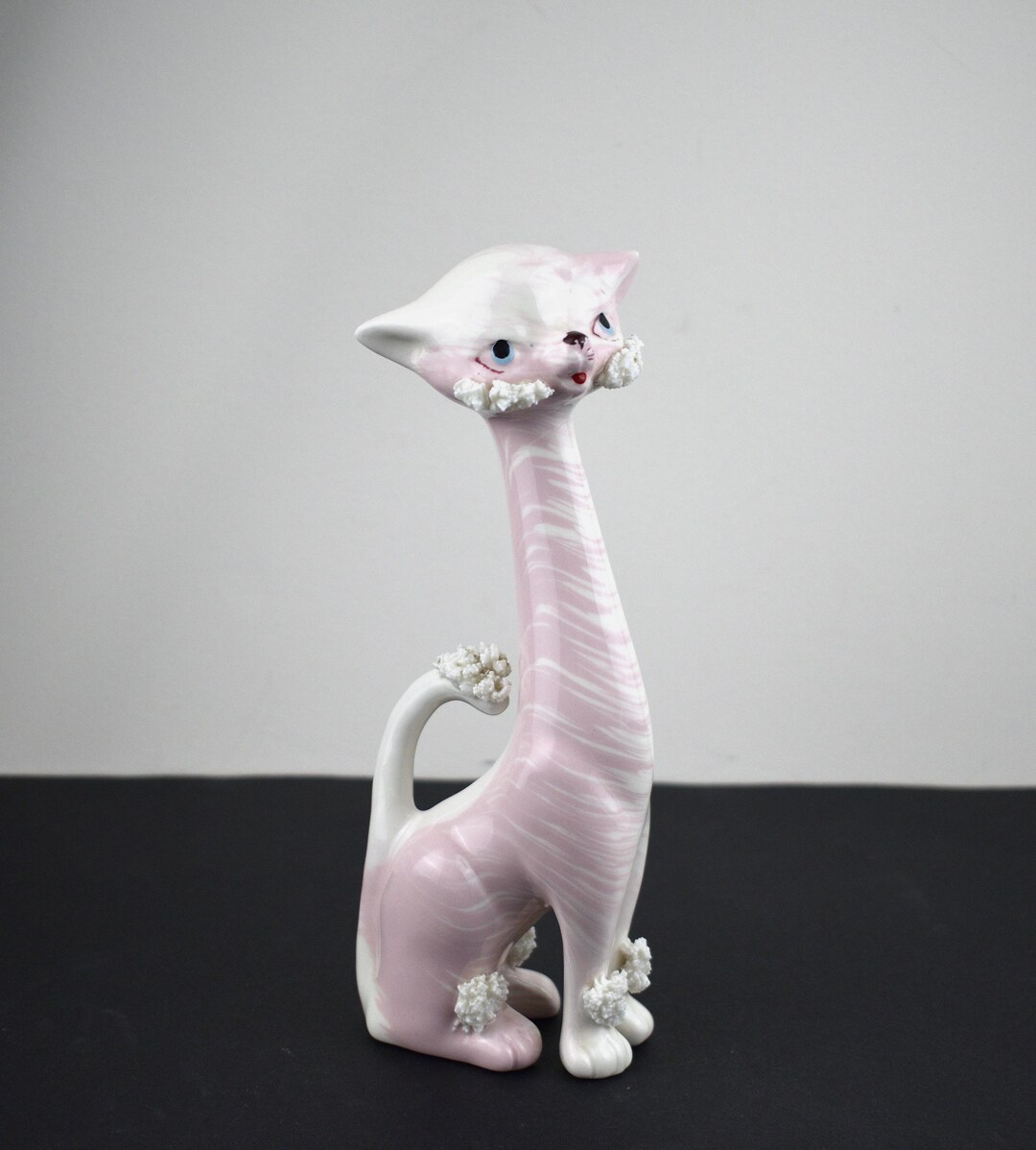 Vintage Pink & White Marble Cat Figurine - Mid Century Marble Cake Zoo ...