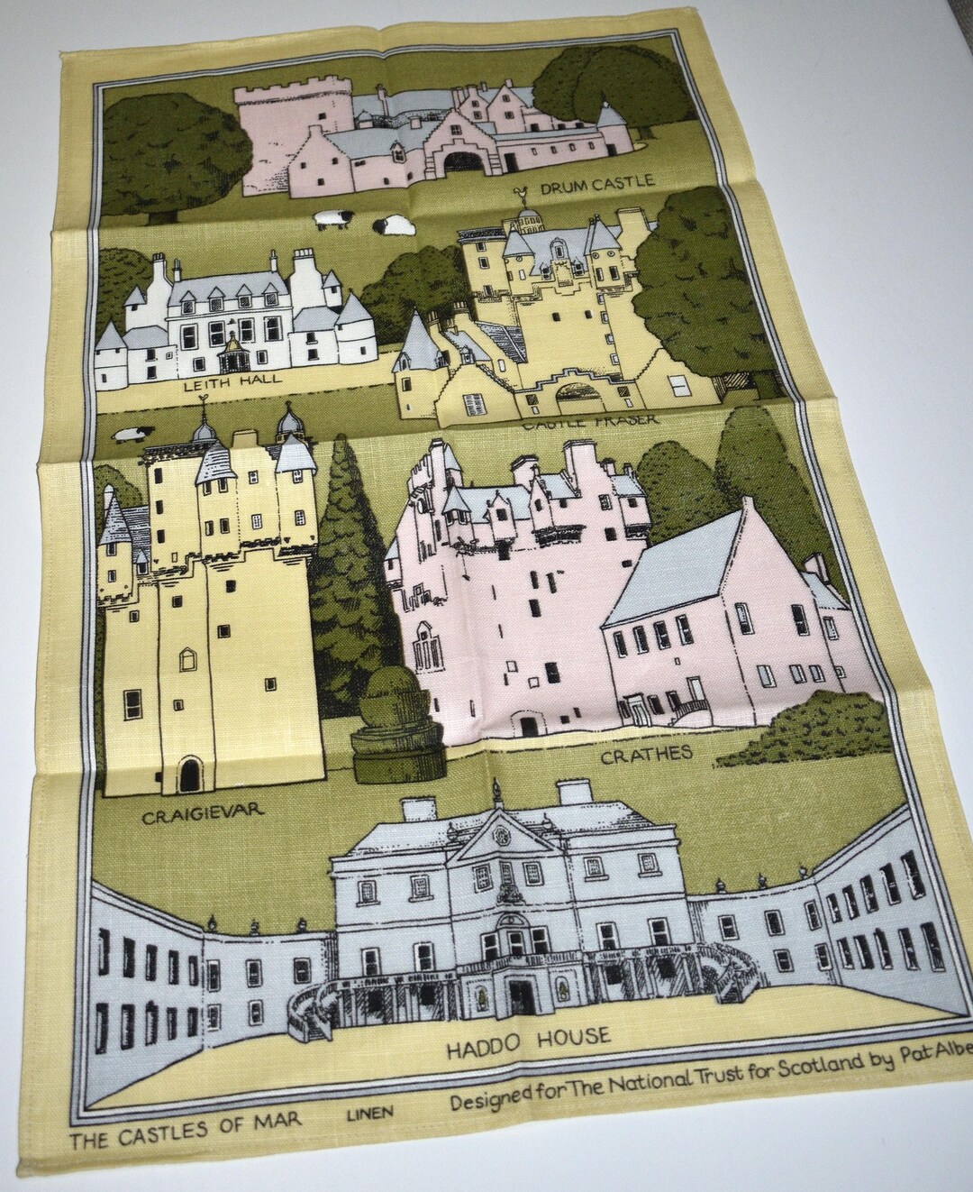 Vintage Pat Albeck the Castles of Mar Tea Towel - National Trust for ...