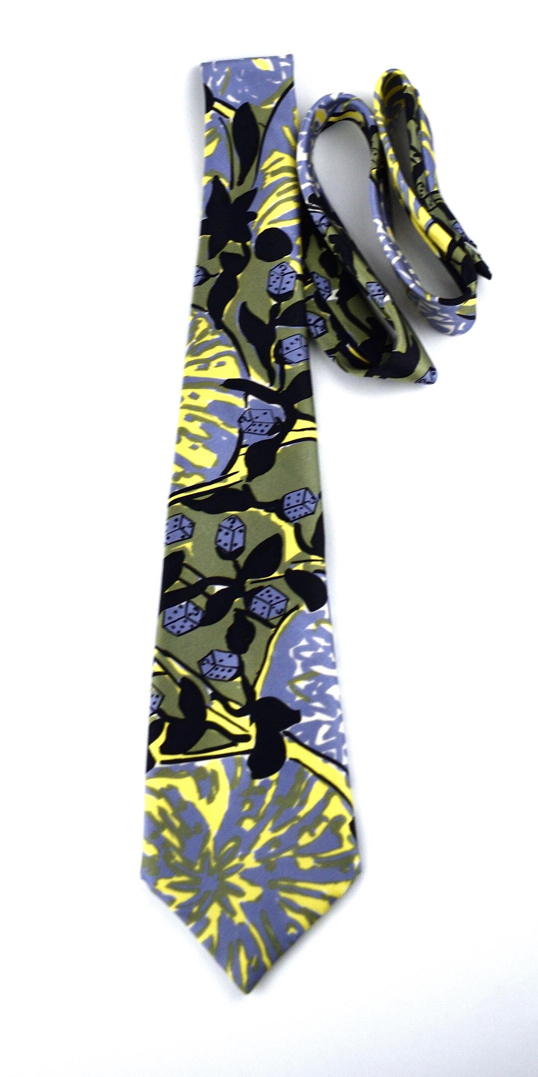 Vintage Luck of the Dice Silk Tie - Susannah Cartwright Textile ...