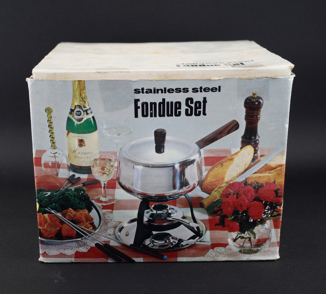 Party Fondue Set Vintage Retro Stainless Steel Fondue Forks Kit in ...