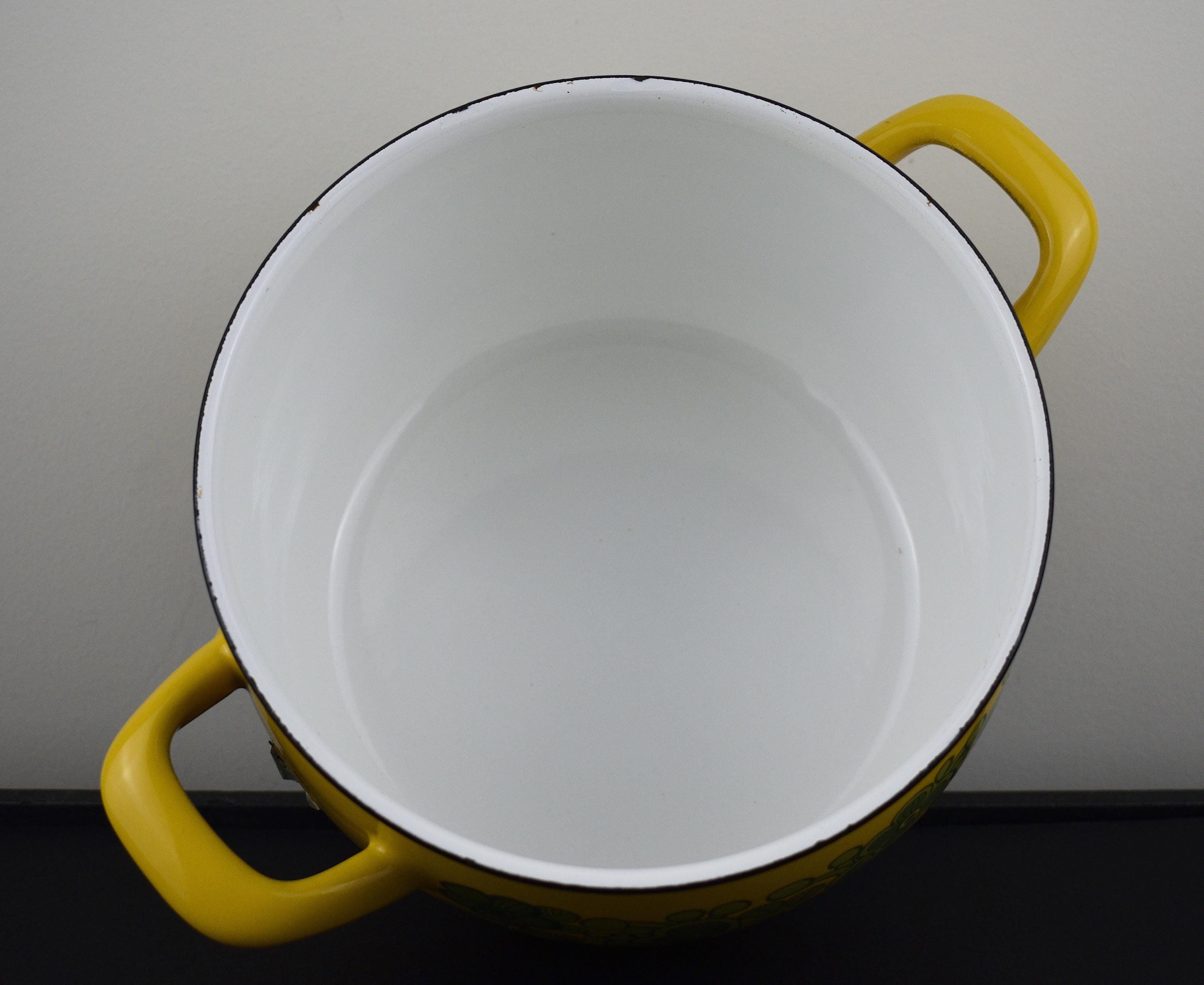 Vintage Arabia Finel Kalas Primavera Enamel Casserole Pot With Lid ...