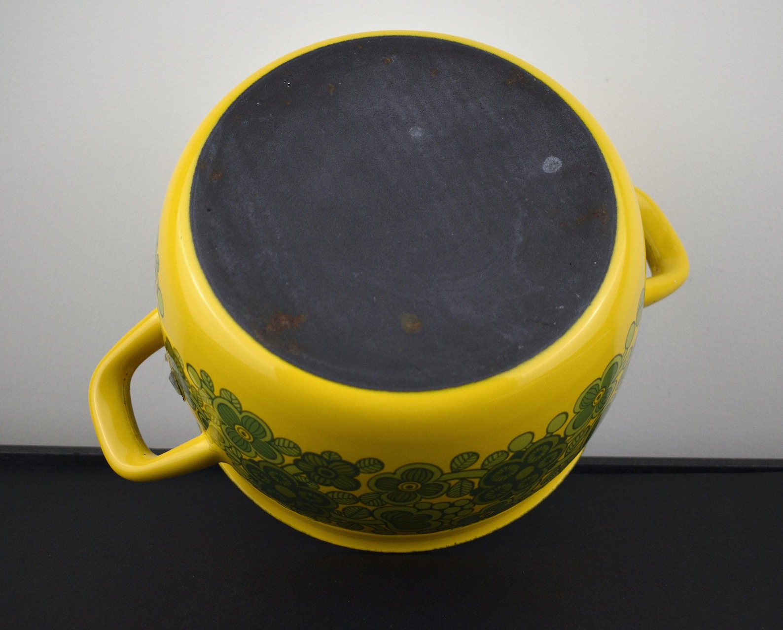 Vintage Arabia Finel Kalas Primavera Enamel Casserole Pot With Lid ...