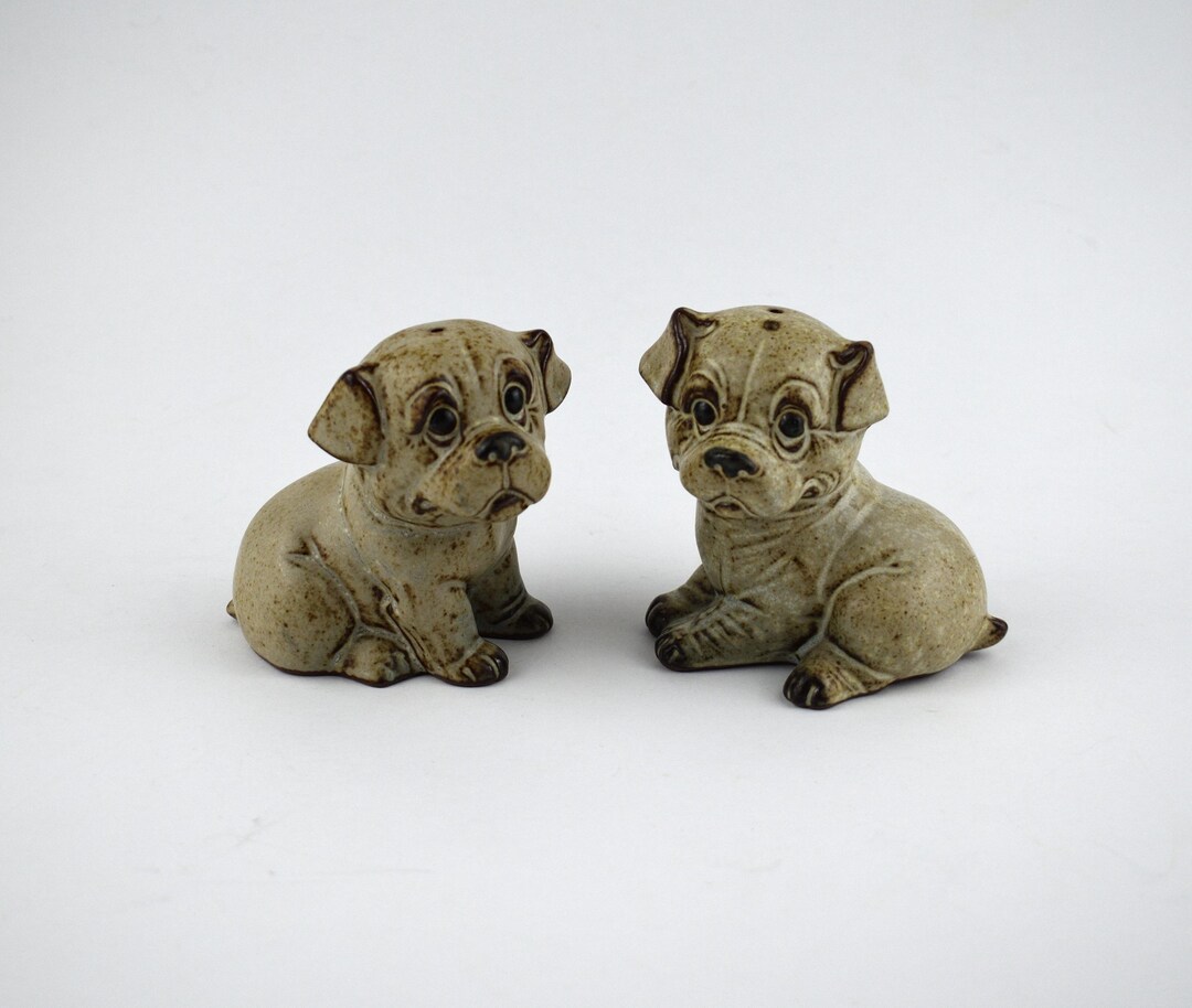 Vintage Gempo Bulldog Puppies Salt & Pepper Shakers - Retro 1970s ...