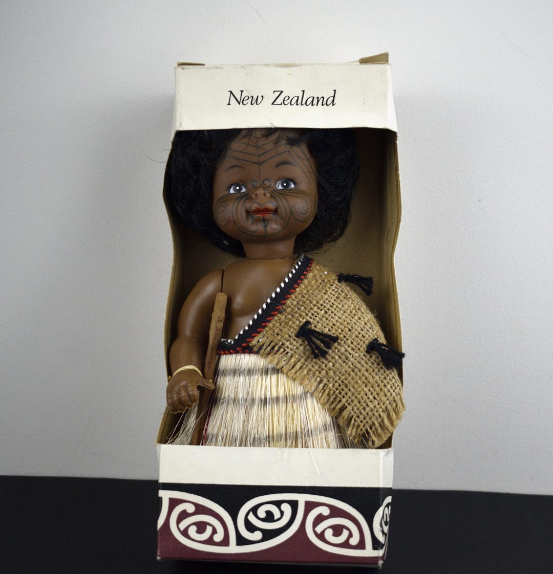 Vintage Maori Boy Doll Tā Moko by Parr's in Original Box - New Zealand ...
