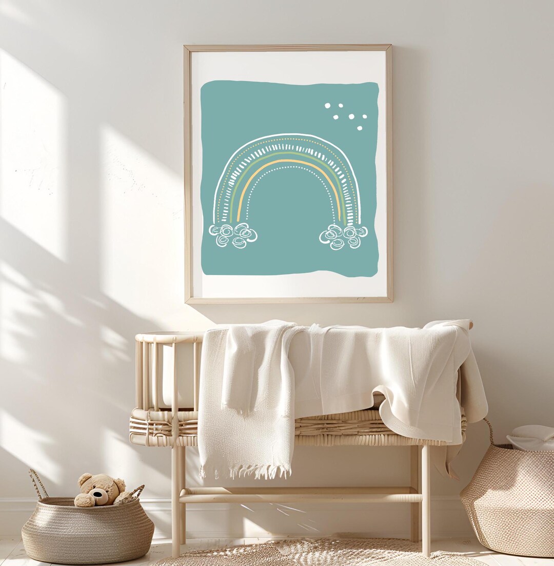 PRINTABLE Rainbow Nursery Dec Print Cute Toddler Rainbow Print Boy Boho ...