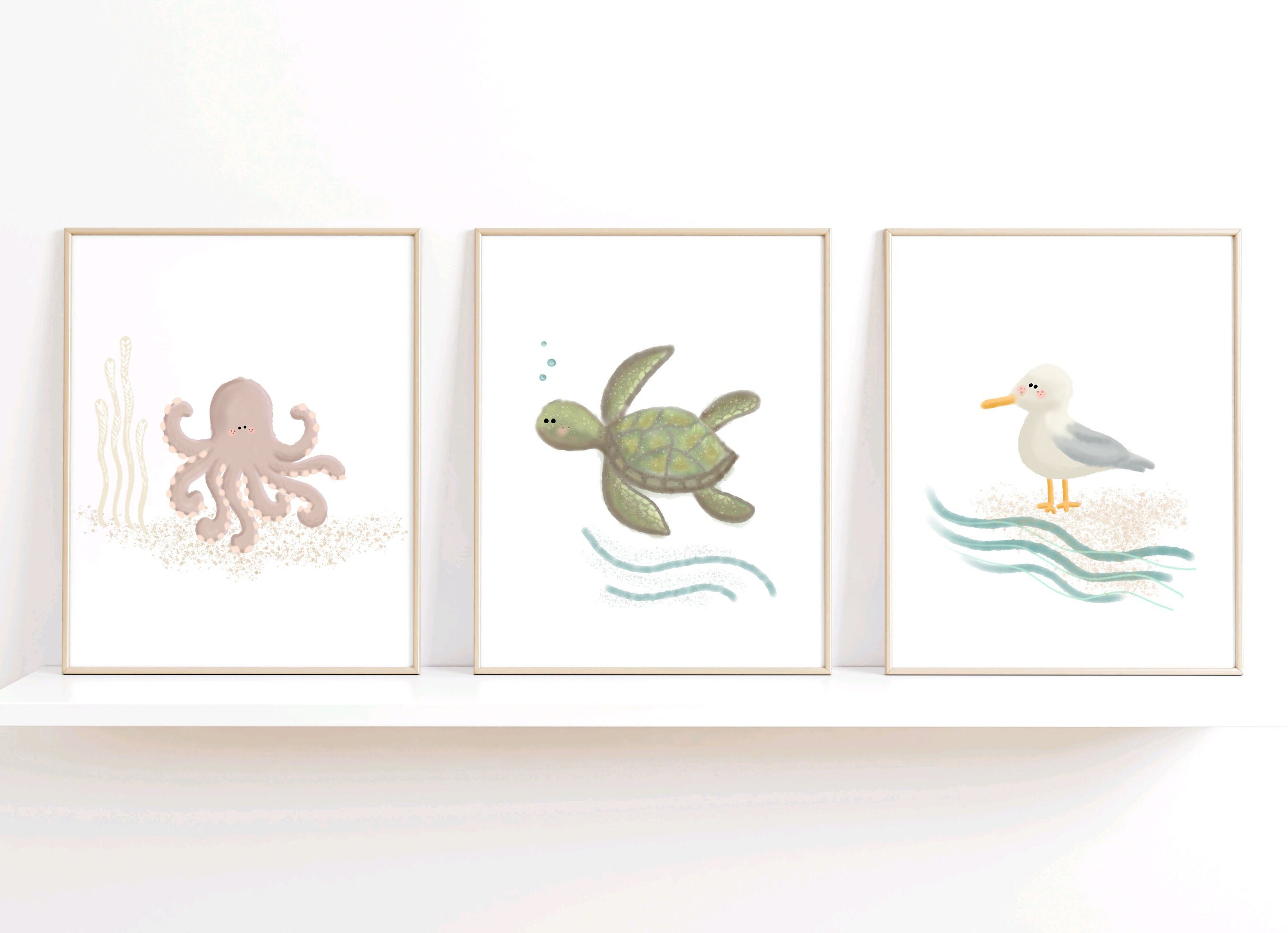 PRINTABLE Turtle Nursery Decor Ocean Sea Turtle Print Sea Theme Nursery ...