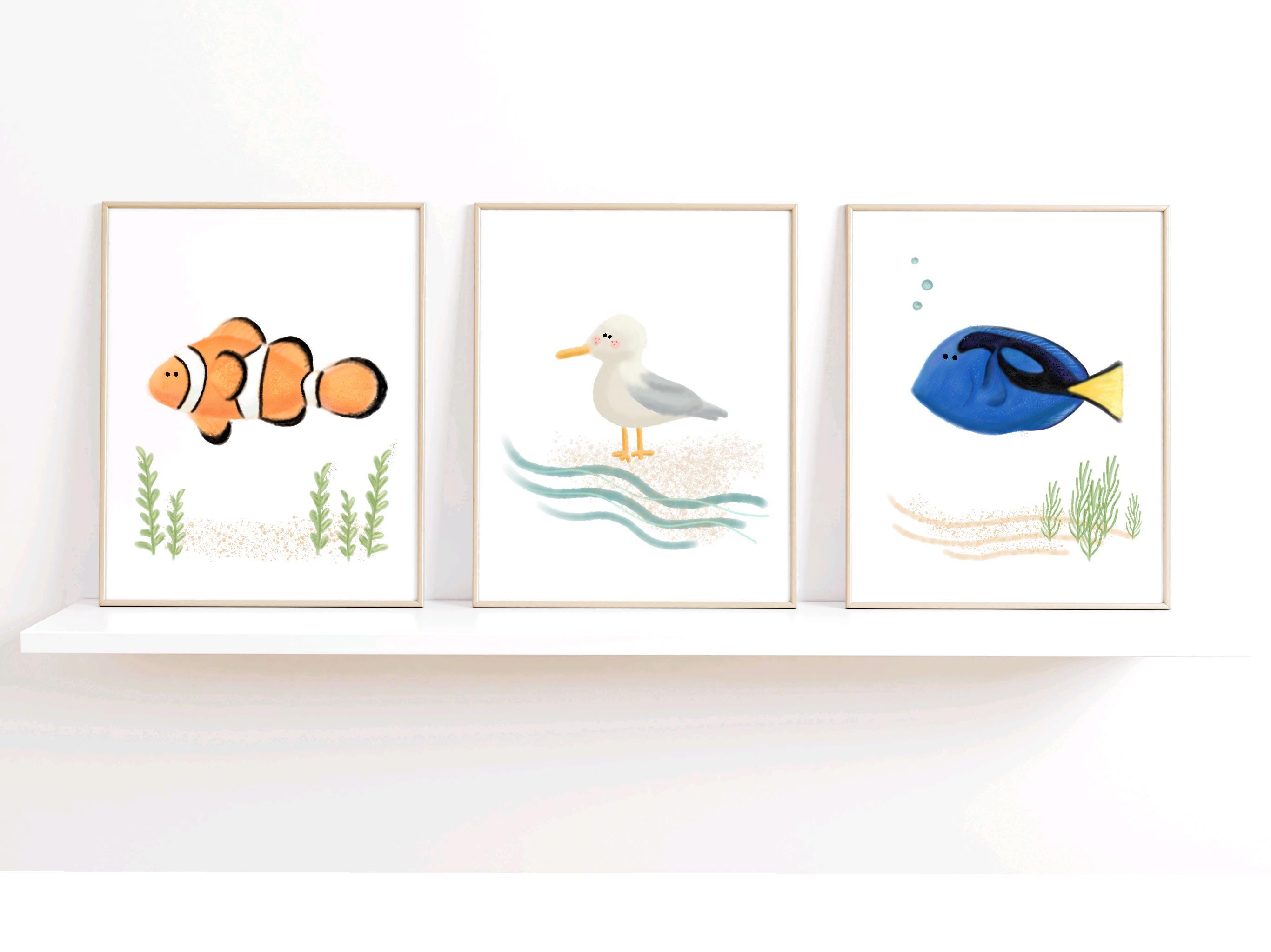 Nemo Nursery Print, Clown Fish Print Fish Picture Nursery Nemo Print ...