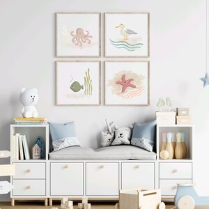 PRINTABLE Baby Ocean Theme Print Set Nursery Prints Ocean Baby Room ...