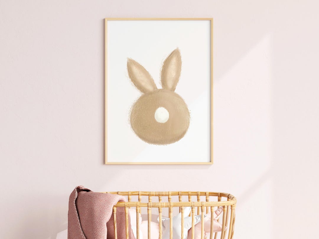 Bunny Tail Nursery Picture Bunny Print Bunny Nursery Boy Bunny Themed ...