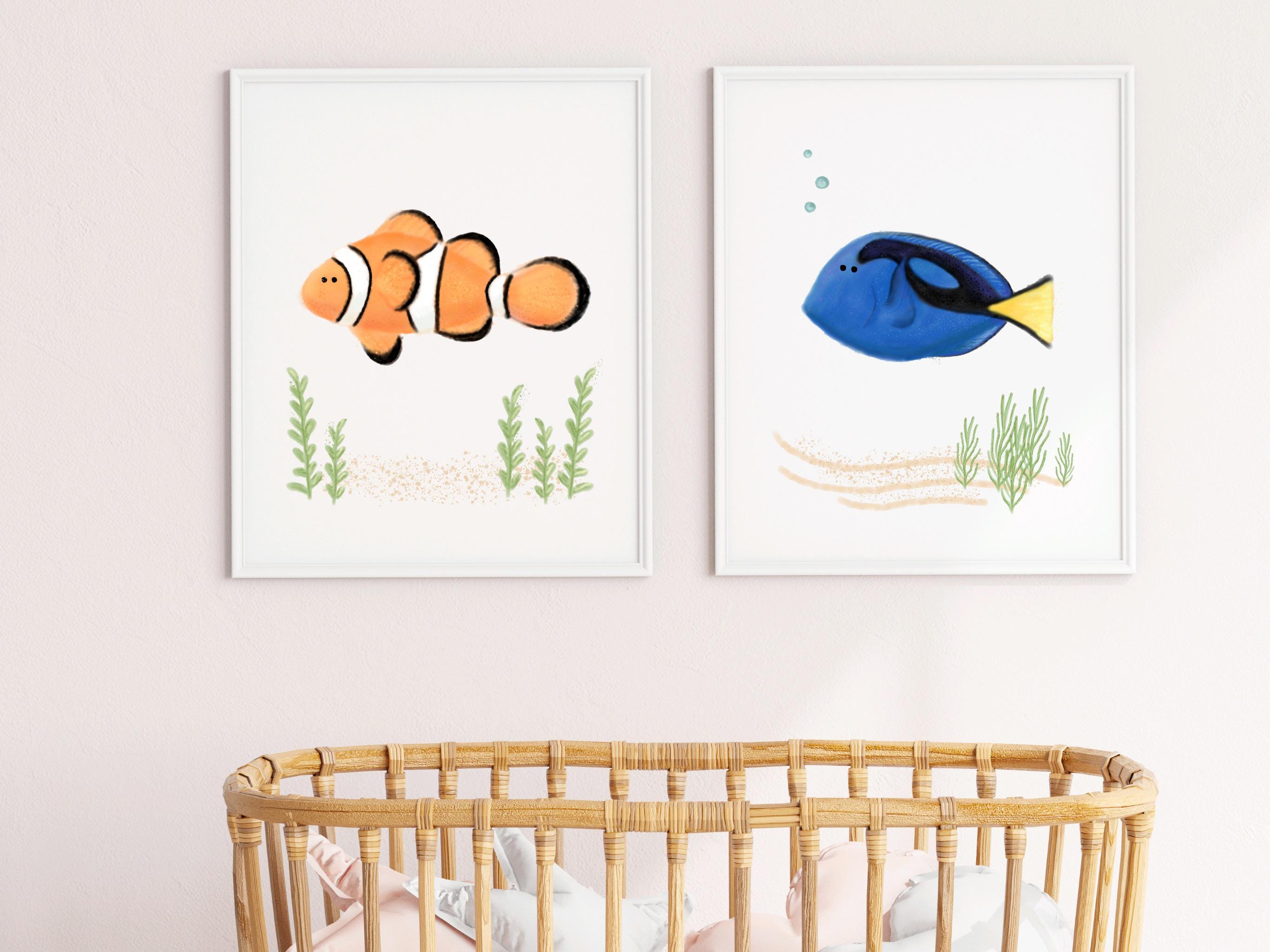 Nemo Nursery Print, Clown Fish Print Fish Picture Nursery Nemo Print ...