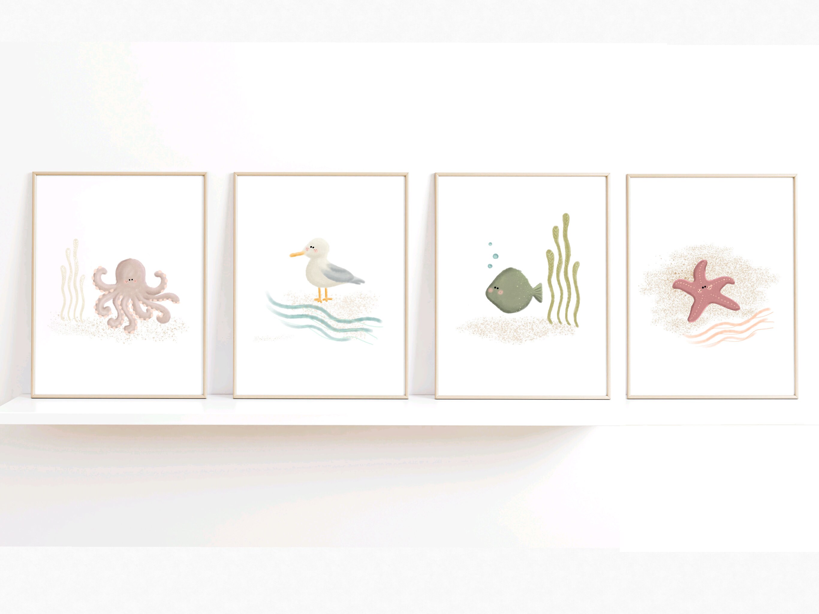 Printable Baby Ocean Theme Print Set Nursery Prints Ocean Baby Room ...