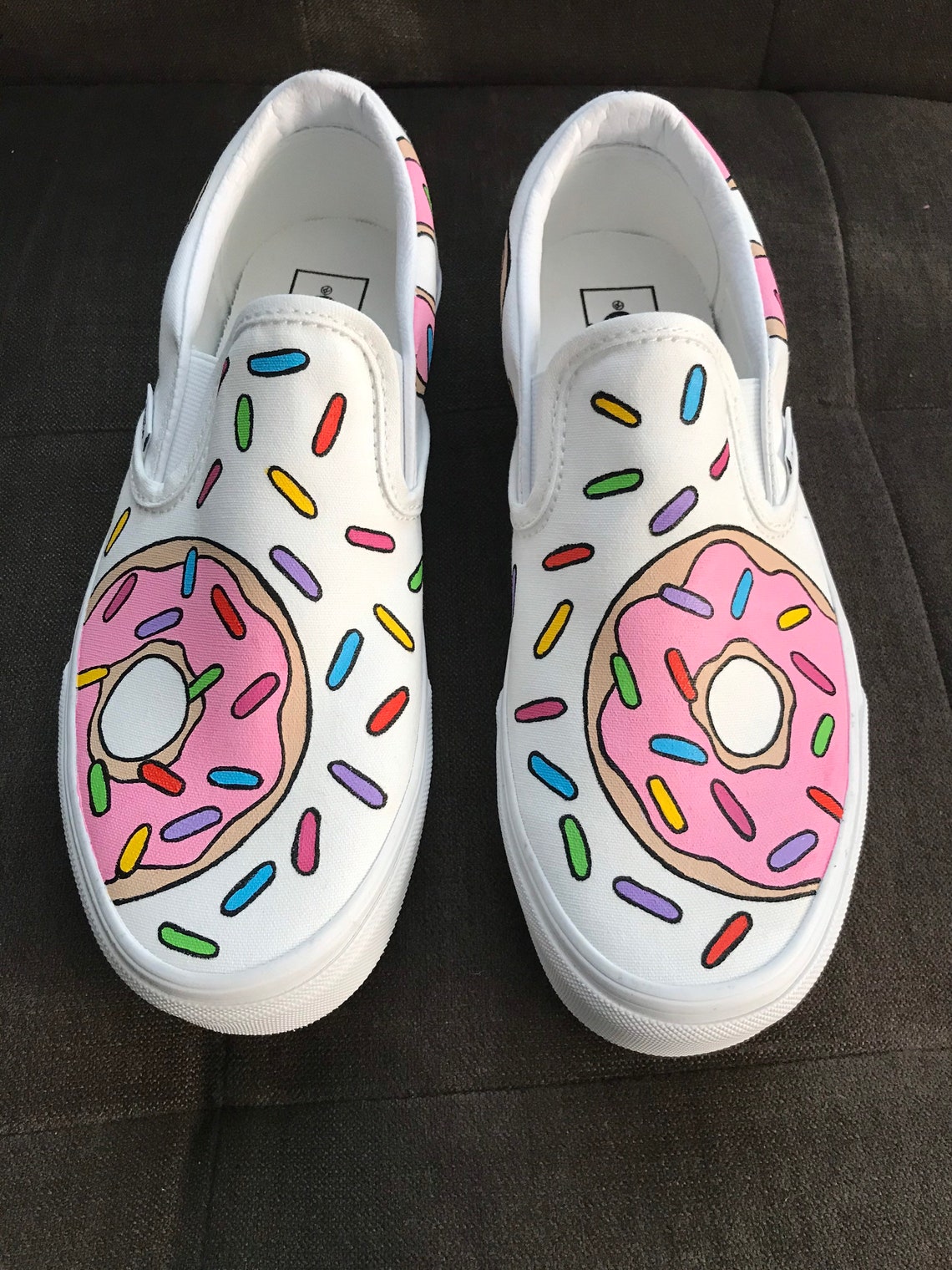 Donut VANS Shoes - Hand Painted - Etsy
