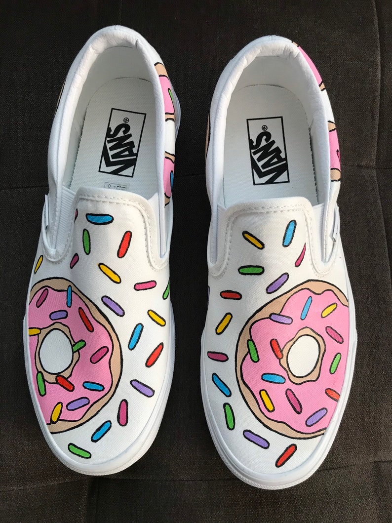 Donut VANS Shoes - Hand Painted - Etsy