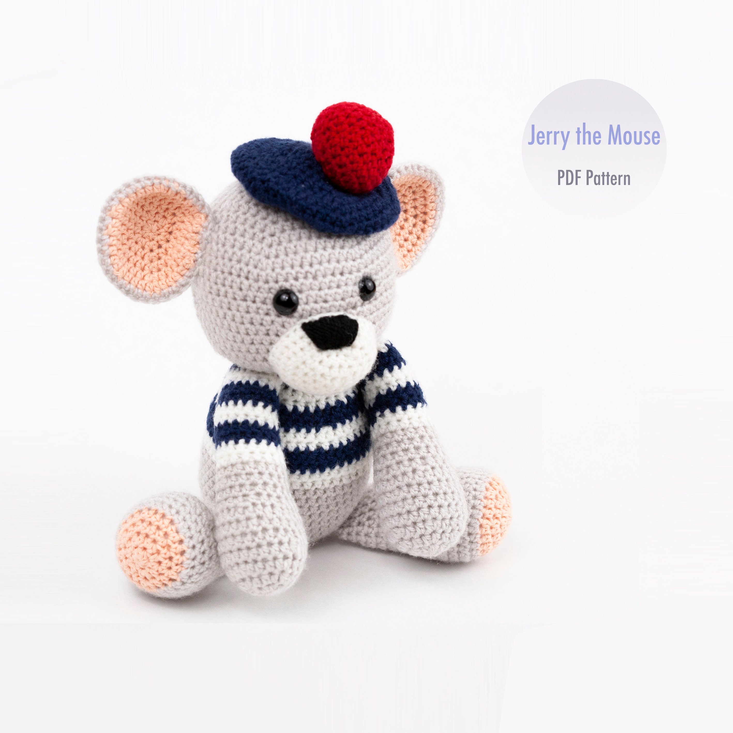 Amigurumi Crochet Pattern, Jerry the Mouse Crochet Pattern, Toy PDF ...