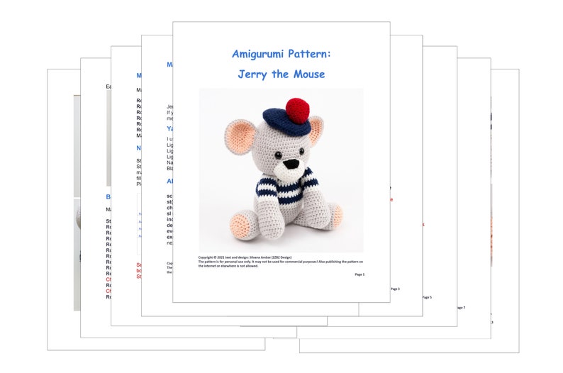 Amigurumi Crochet Pattern Jerry the Mouse Crochet Pattern | Etsy