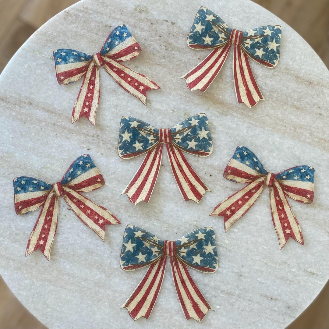 Vintage Patriotic Bows - Custom Edible Wafer Paper - Etsy